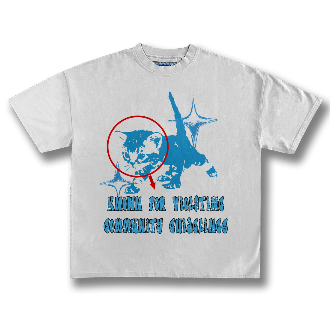 VIOLATING COMMUNITY GUIDELINES TEE – IFLEXBTW